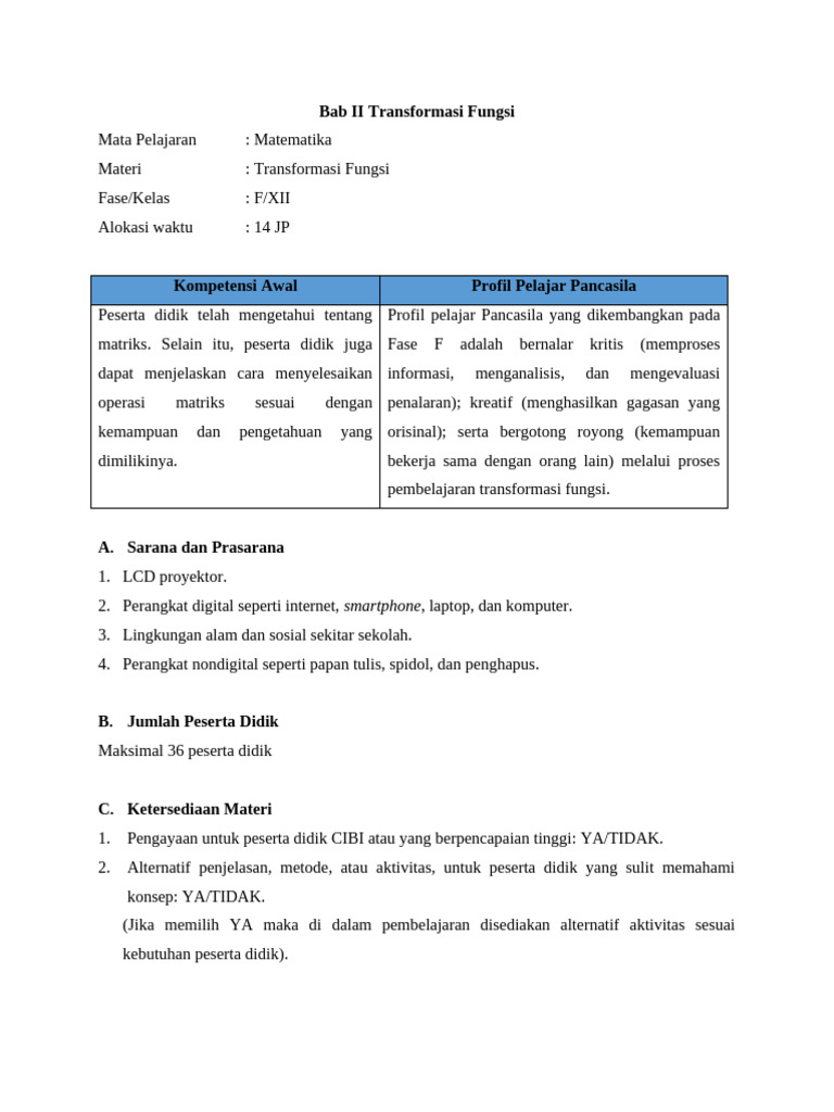 Bab II Transformasi Fungsi | PDF