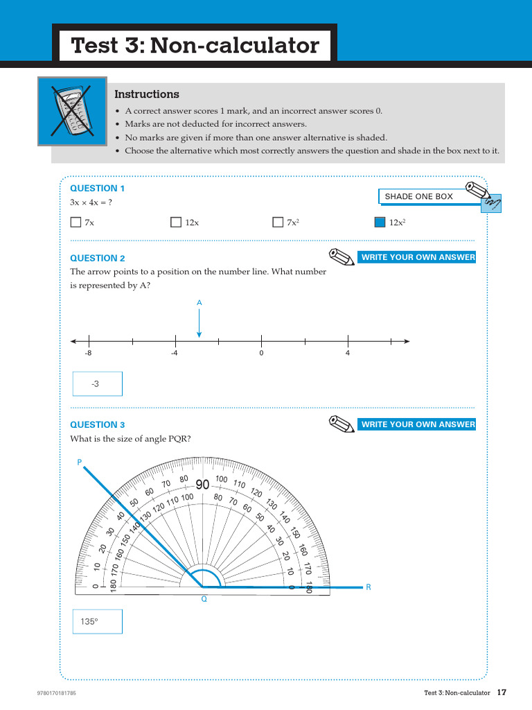 Test 3 - Non-Calculator | PDF | Breads