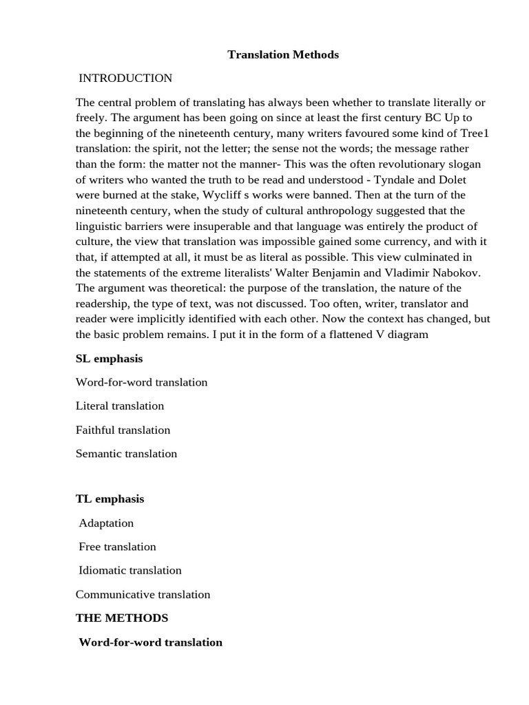Translation Methods Explained | PDF | Translations | Idiom