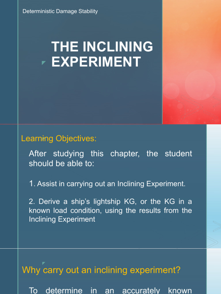 Inclining Experiment | PDF | Ships | Pendulum