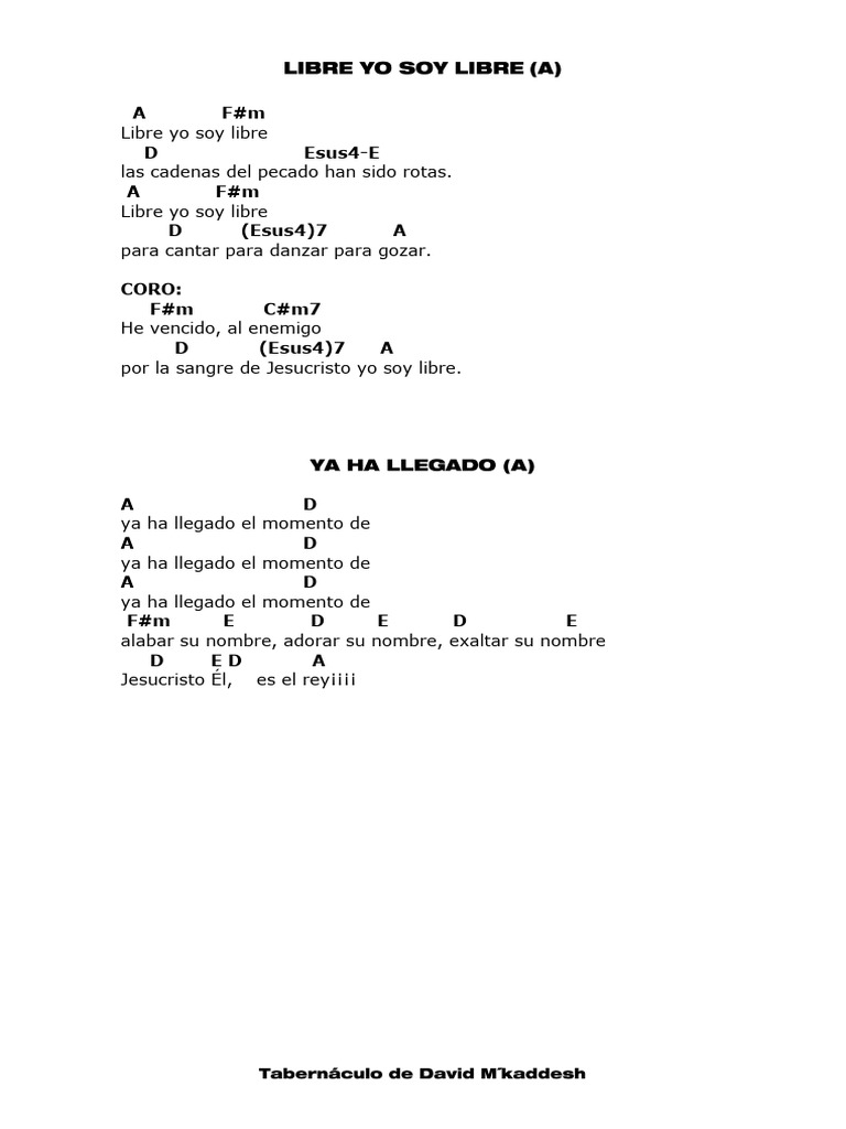 Libre Yo Soy Libre - Ya Ha Llegado - Remolineando | PDF
