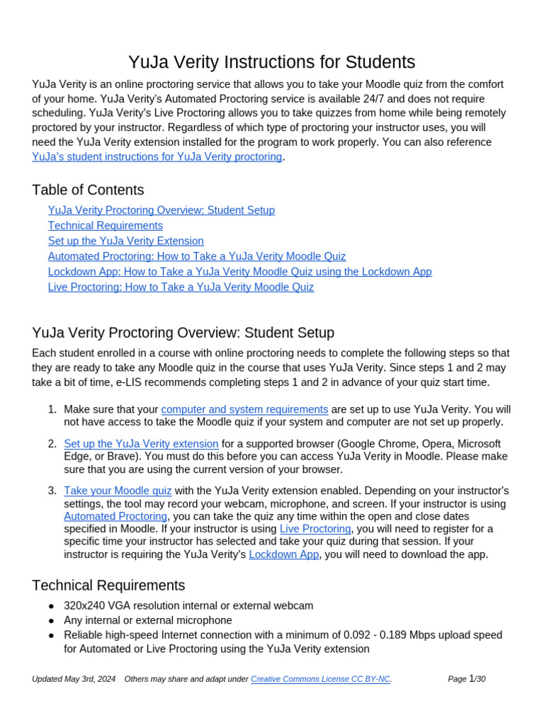 YuJa Verity Instructions For Students | PDF | Creative Commons ...