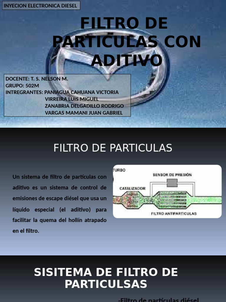 Filtro de Partículas Diésel con Aditivo | PDF | Motor diesel | Combustión