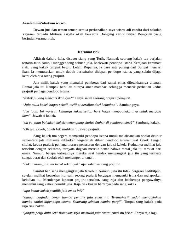 Teks Dongeng | PDF