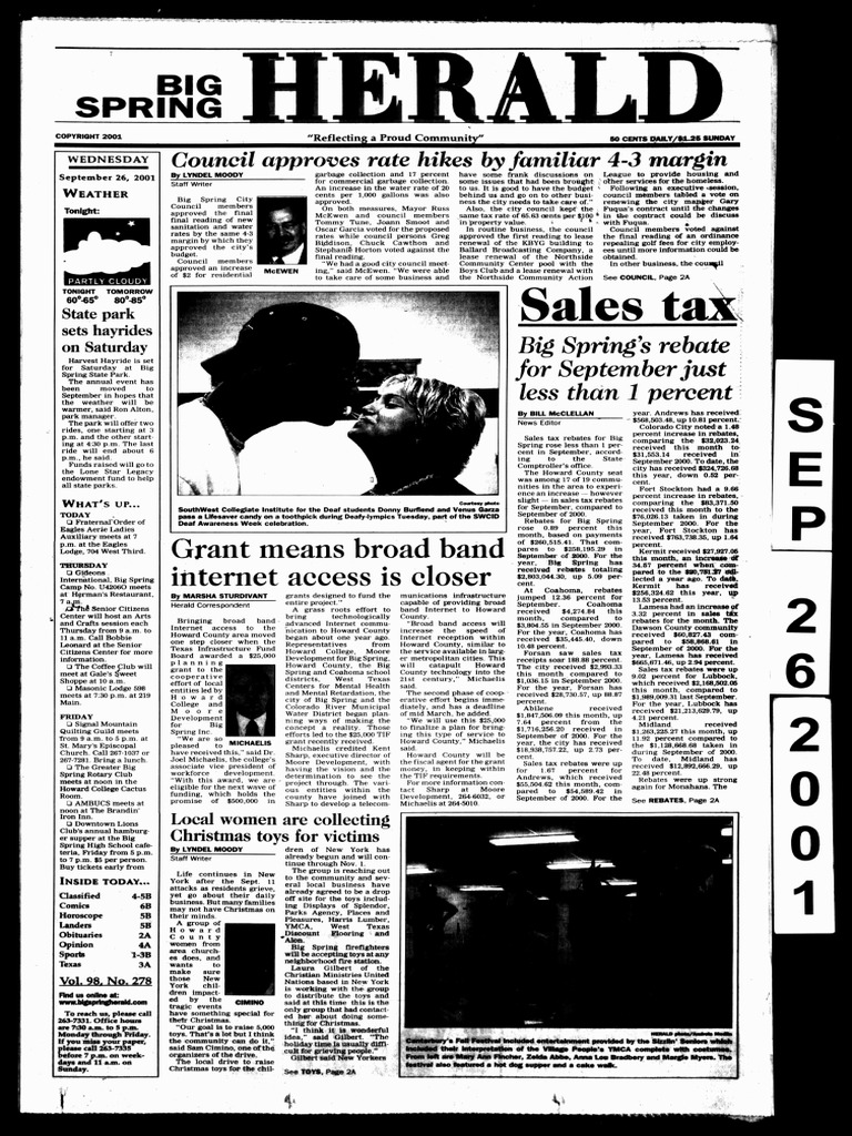 Big Spring Herald 2001 09 26 | PDF