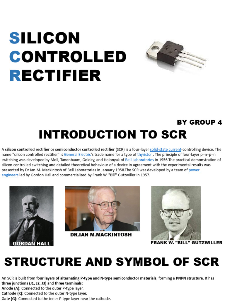PresentationSCR Merged Organized Organized | PDF | Semiconductor ...