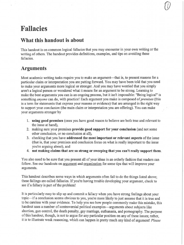ENG 255 - Fallacies | PDF