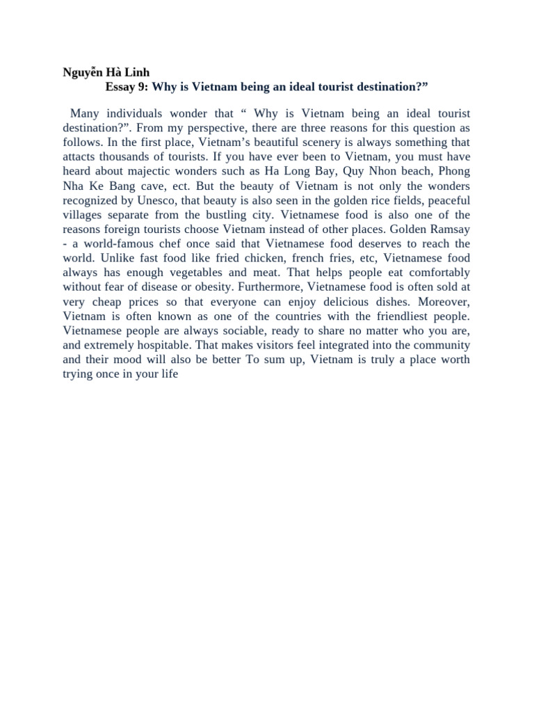 Essay 10 Hà Linh | PDF