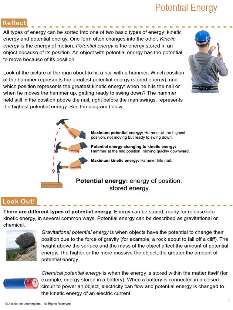 Understanding Potential Energy Types | PDF | Potential Energy | Kinetic ...