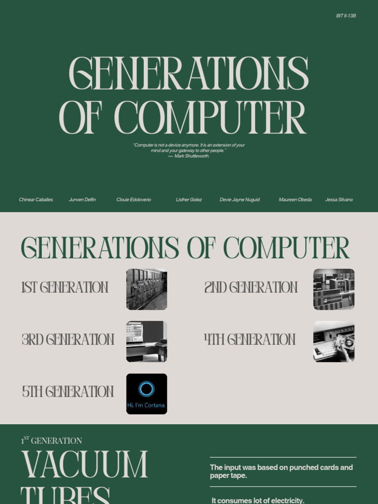 Generations of Computer | PDF | Very Large Scale Integration | Computer ...