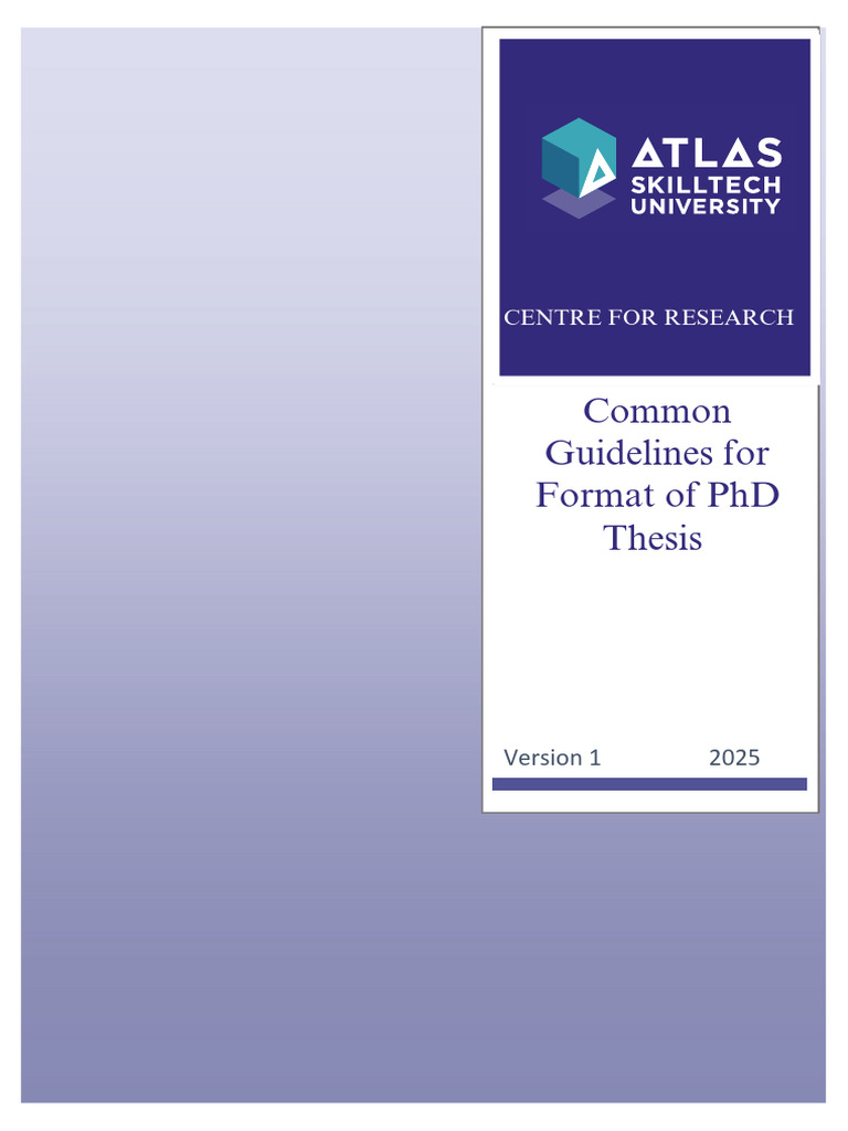 ATLAS Ph.D. Thesis Format 25-09-2025 | PDF | Thesis | Academic Degree