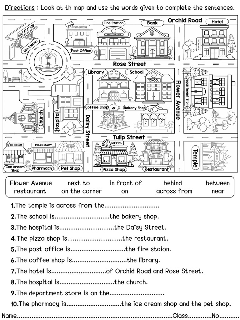 City Map Worksheet | PDF