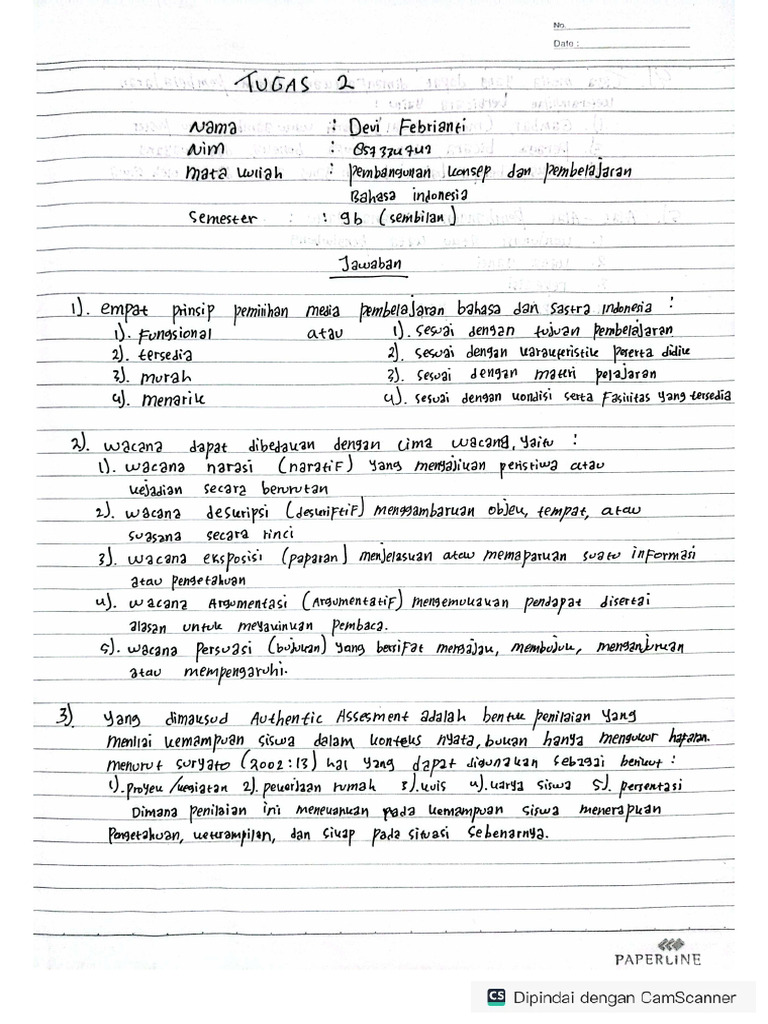 Tugas 2 B. Indonesia Devi Febrianti | PDF