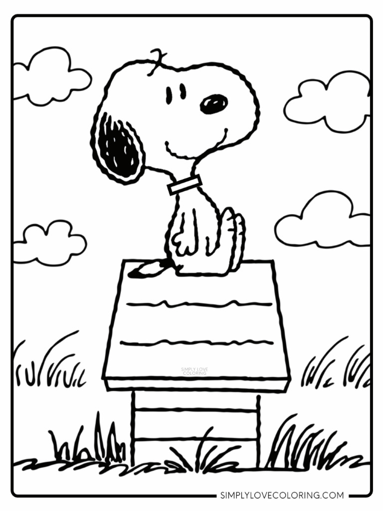 Cute Snoopy Coloring Pages | PDF