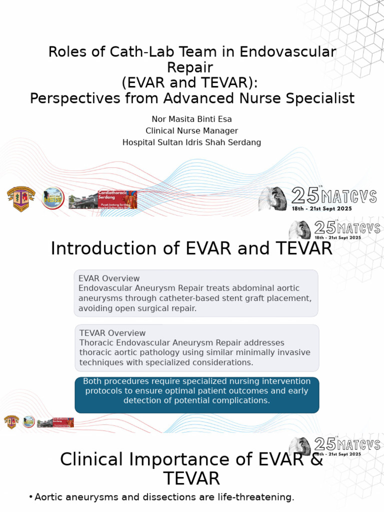 Matcvs - Endovascular Symposium Tevar Evar Advanced Nurse Perspectives ...