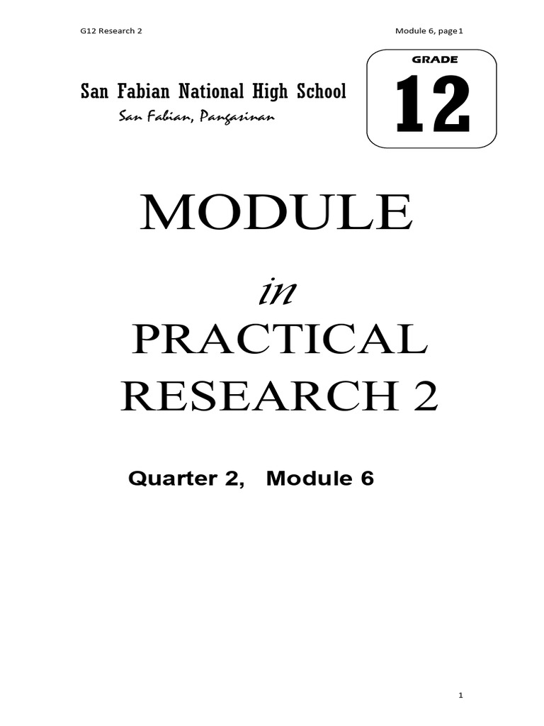 Module 6 in Practical Research 2 | PDF | Experiment | Deductive Reasoning
