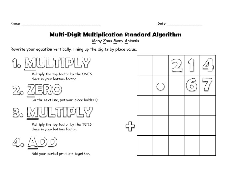 Multi-Digit Multiplication Guide | PDF