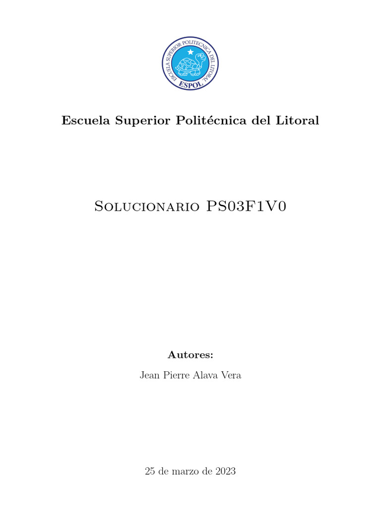 PS03F1 2023S1 SOLUCIÓN | PDF | Números | Relaciones matematicas