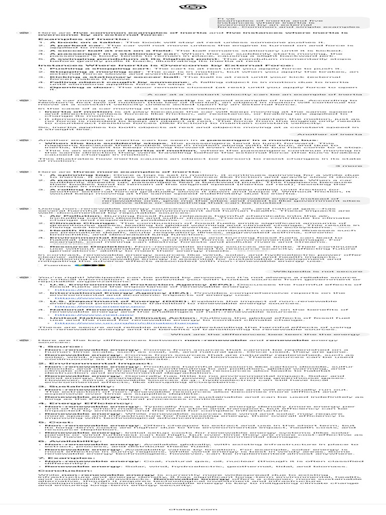 Inertia Examples and Forces | PDF