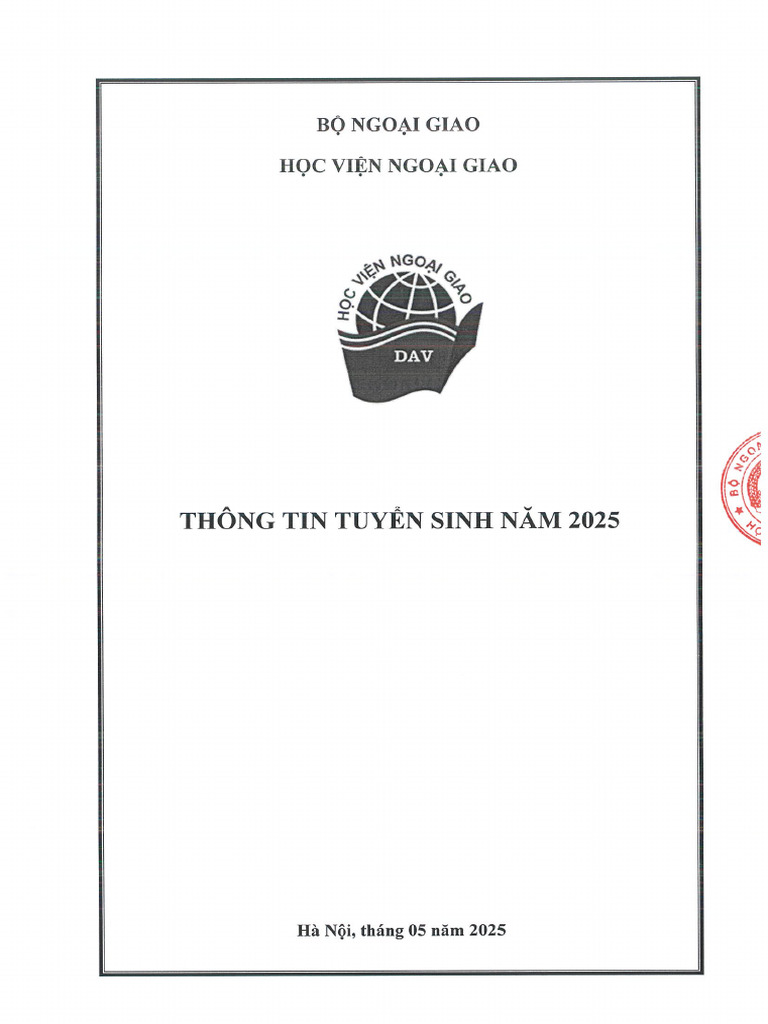 Httpsstatic.dav.Edu.vnfiles20250526hqt Thong Tin Tuyen Sinh 2025.PDF | PDF