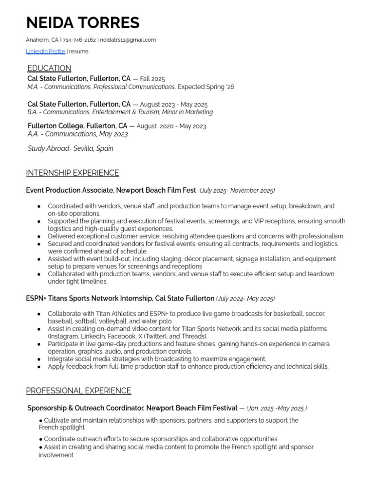Resume 2025 | PDF