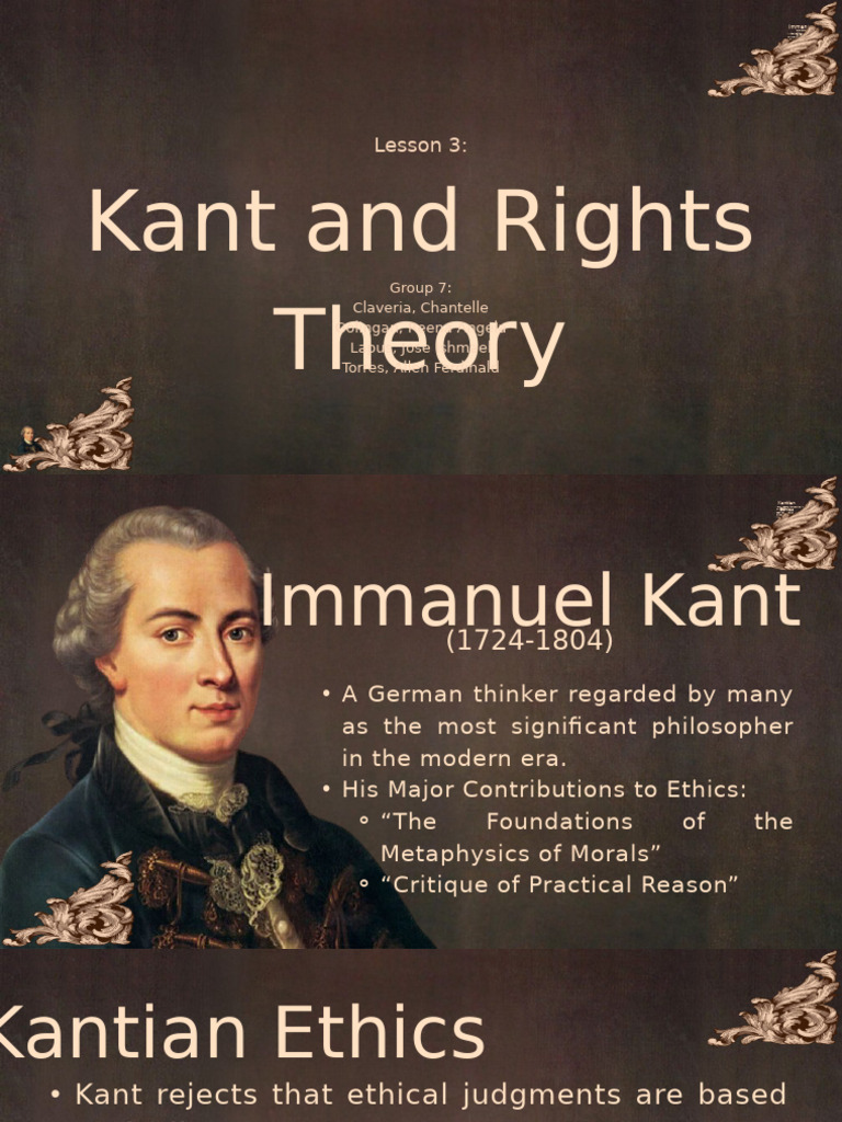 Kantian Ethics: Reason Over Feelings | PDF | Immanuel Kant | Morality