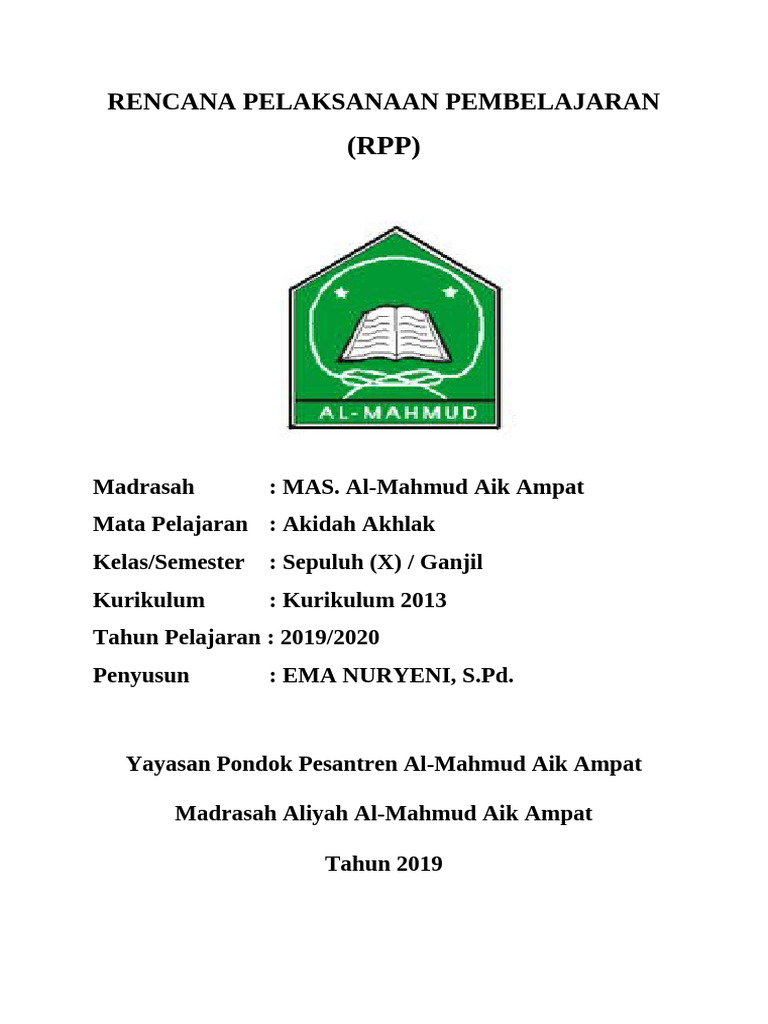 Cover RPP Ema PPG | PDF