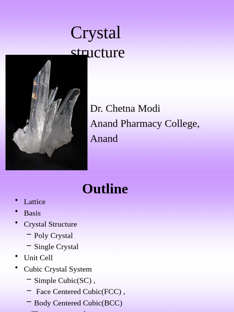 Crystal Structure | PDF | Crystal Structure | Crystal