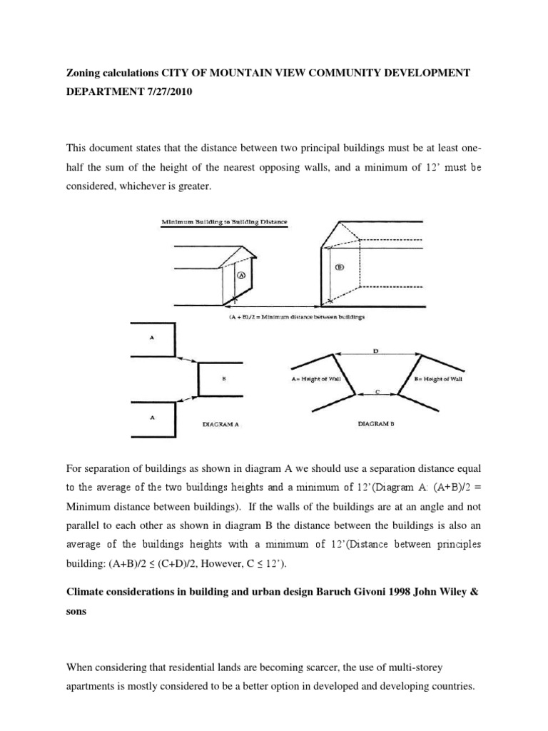 Spacing and Arrangement of Buildings | PDF | Natural Environment | Nature