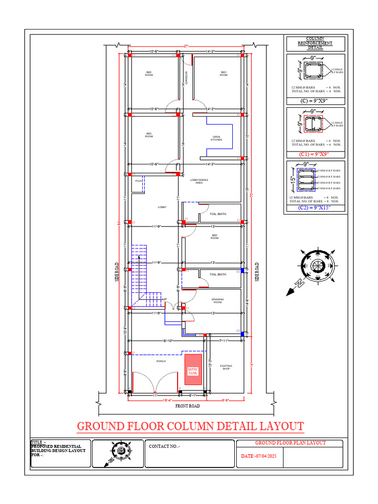 Ground Floor Residential Layout Design | PDF