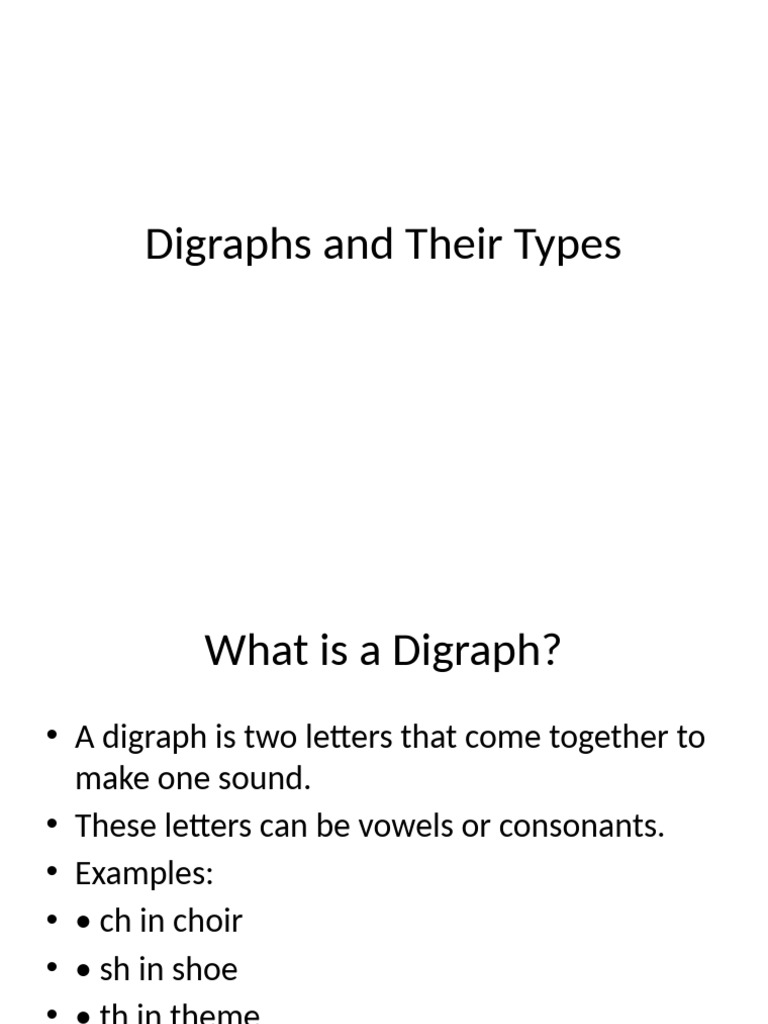Understanding Digraphs and Their Types | PDF