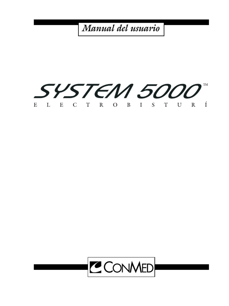 Manual de Usuario del System 5000™ | PDF | Aislador (Electricidad ...