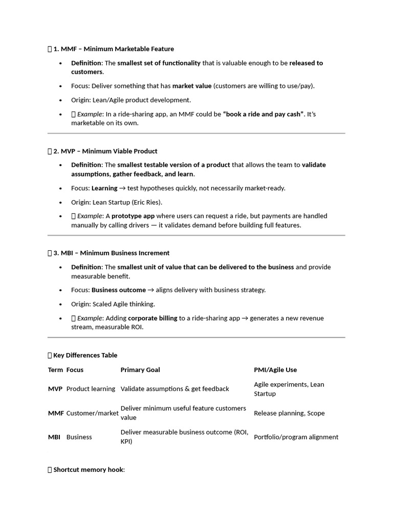 MVP MMF Mbi | PDF | Business | Economies