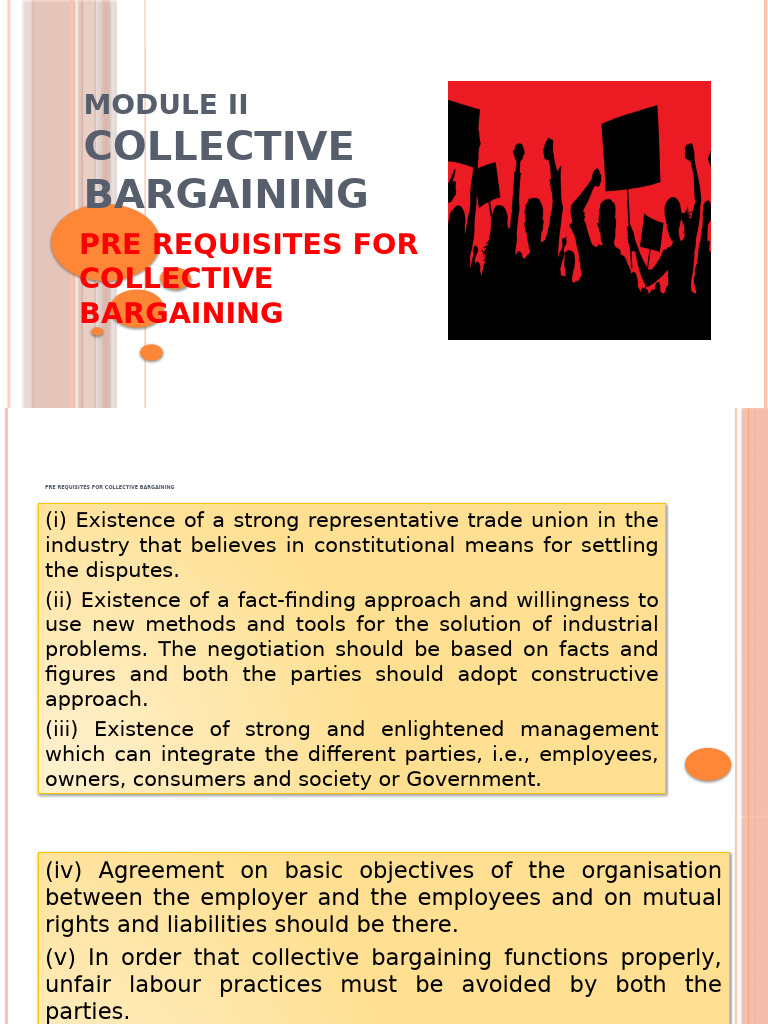Pre Requisites For CB | PDF | Collective Bargaining | Bargaining