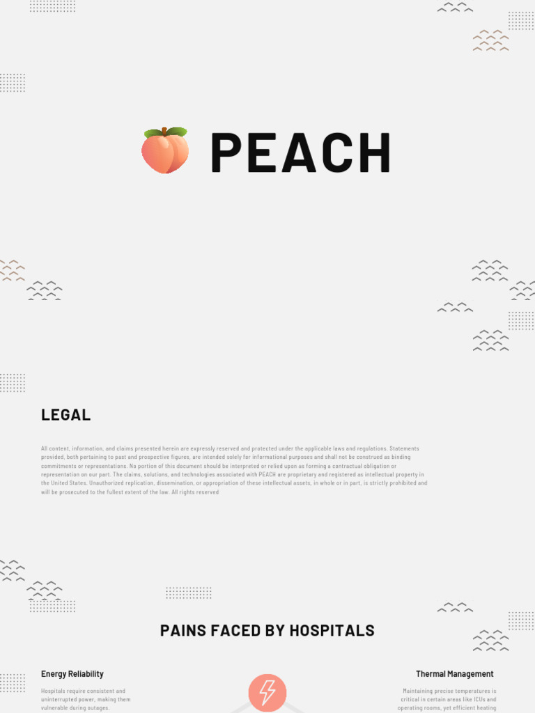 PEACH Overview Deck | PDF | Water | Cogeneration