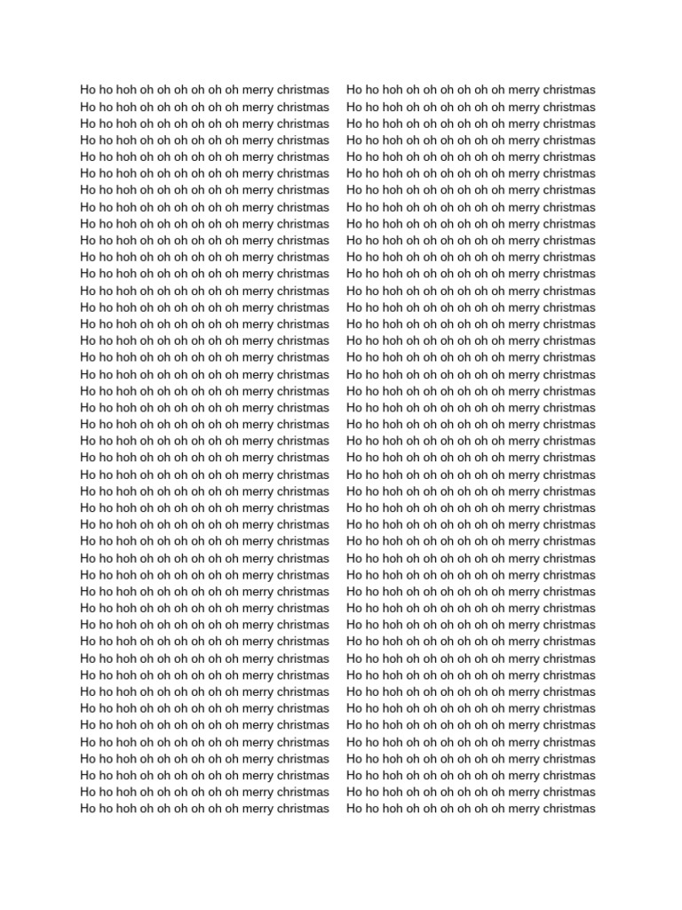 Merry Christmas Repetition Lyrics | PDF