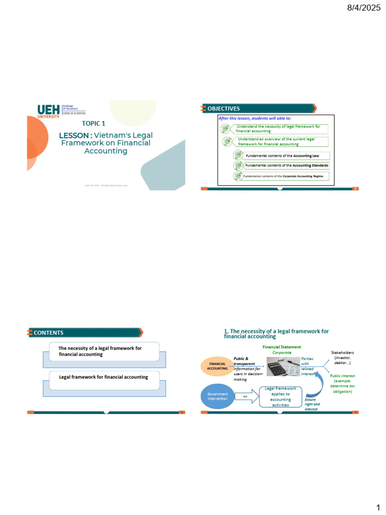 CD1-Khung Phap Ly KTTC Viet Nam - ENG | PDF | Accounting | Financial Accounting