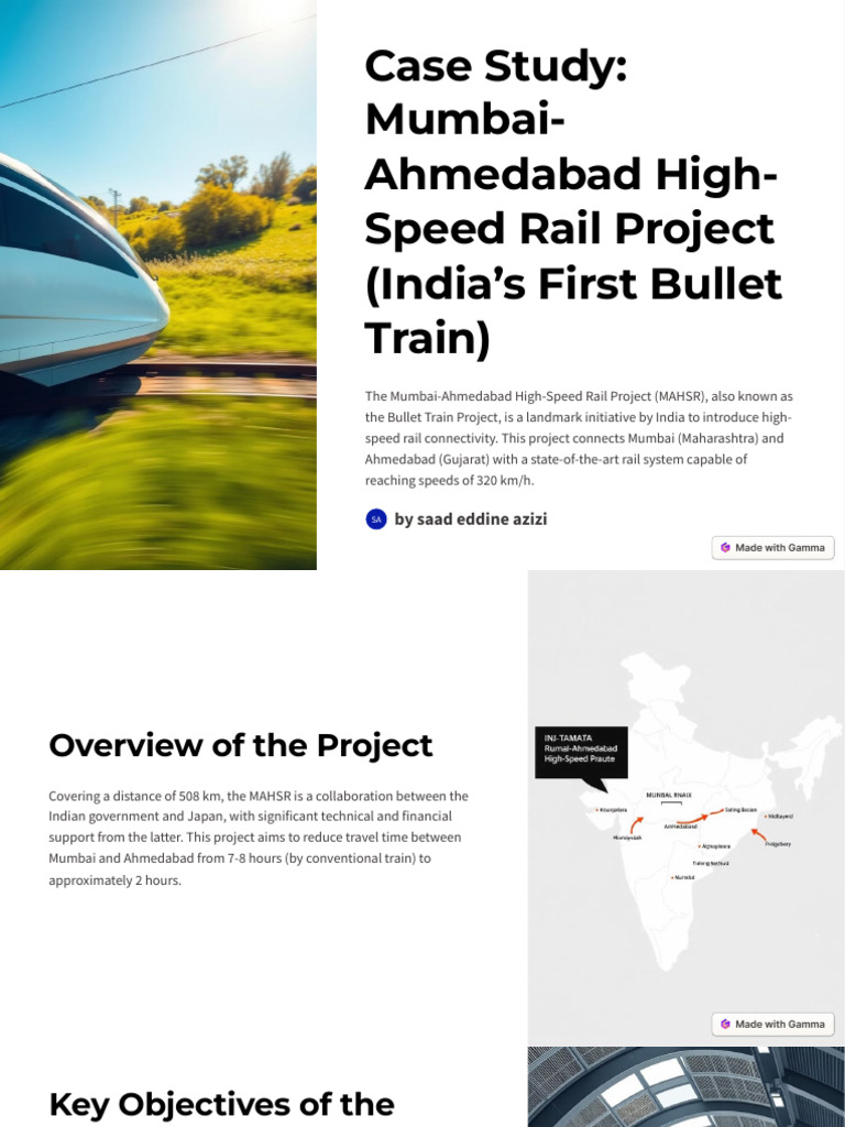 Case Study Mumbai Ahmedabad High Speed Rail Project Indias First Bullet ...