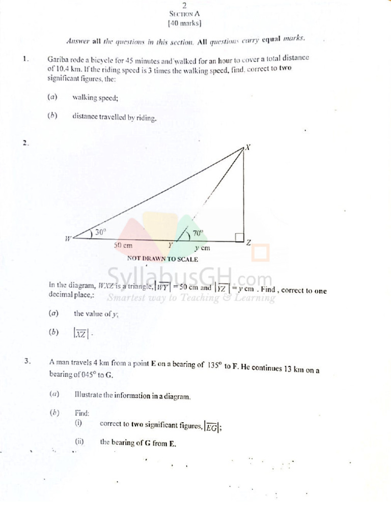 2024 Wassce Mathematics Core 2 | PDF