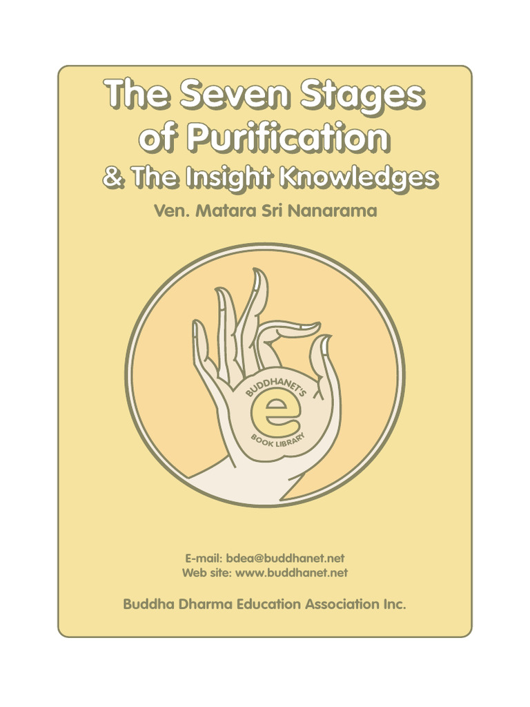 The Seven Stages of Purification The Insight Knowledges Author Ven ...