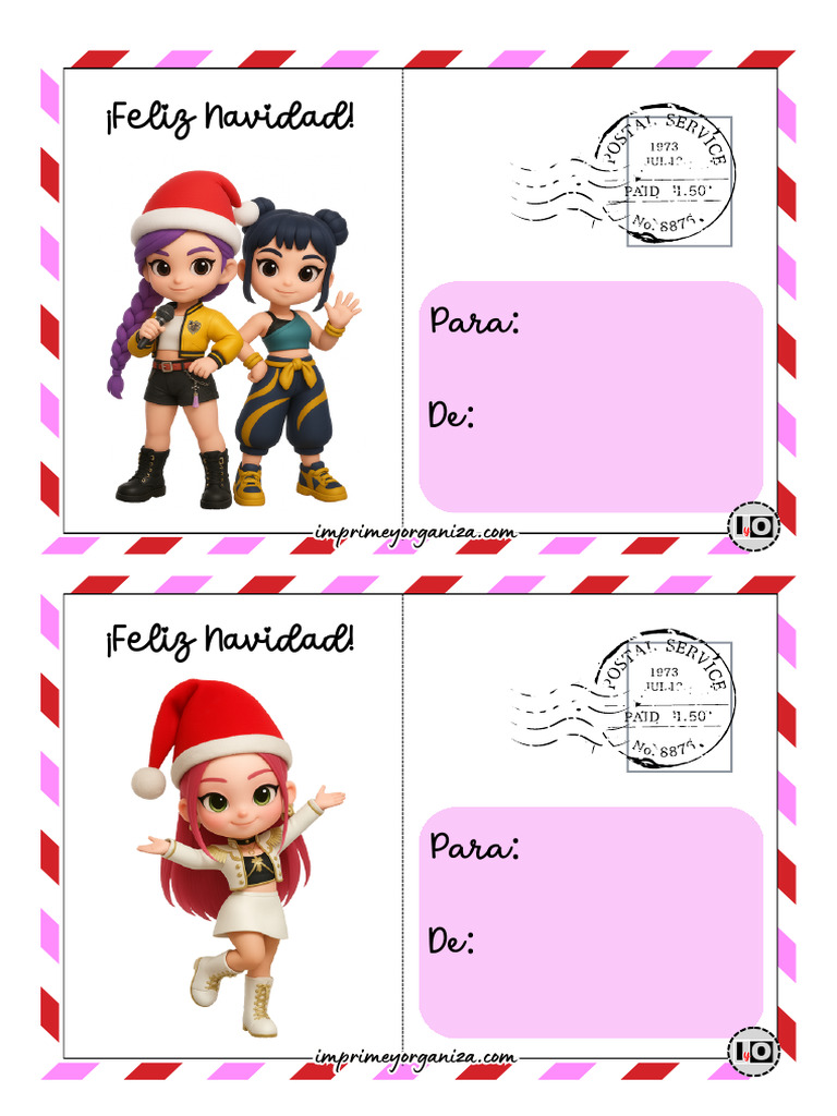 Postales Navidad Huntrix | PDF