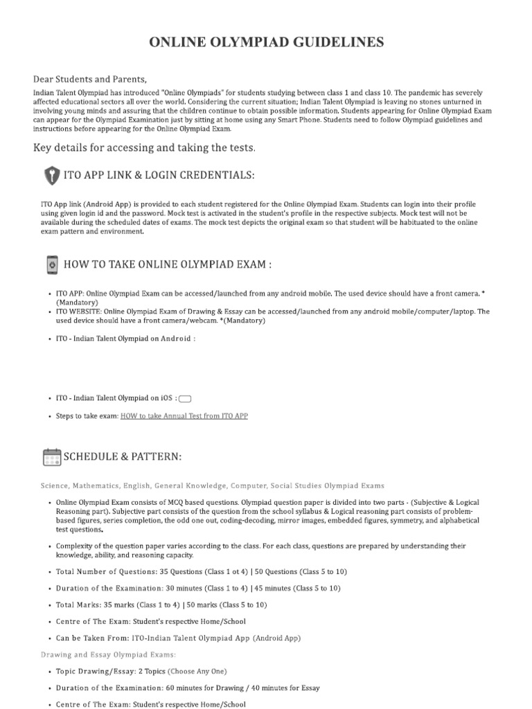 ITO - COMPUTER 2025 - Instructions | PDF