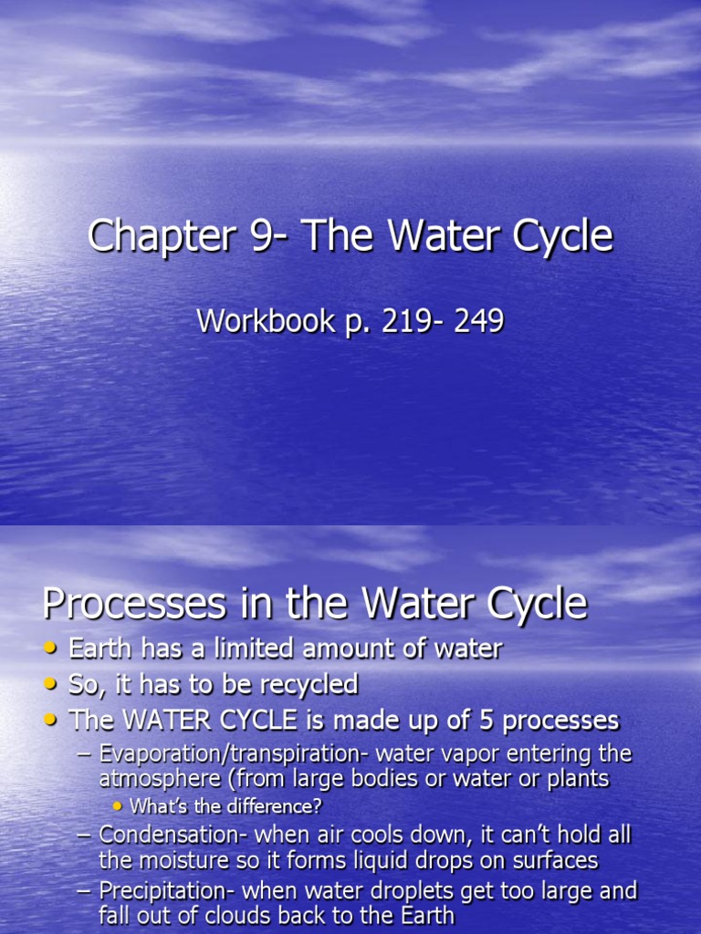 Chapter 9 - Water Cycle and Climate-1 | PDF | Water Cycle | Porosity