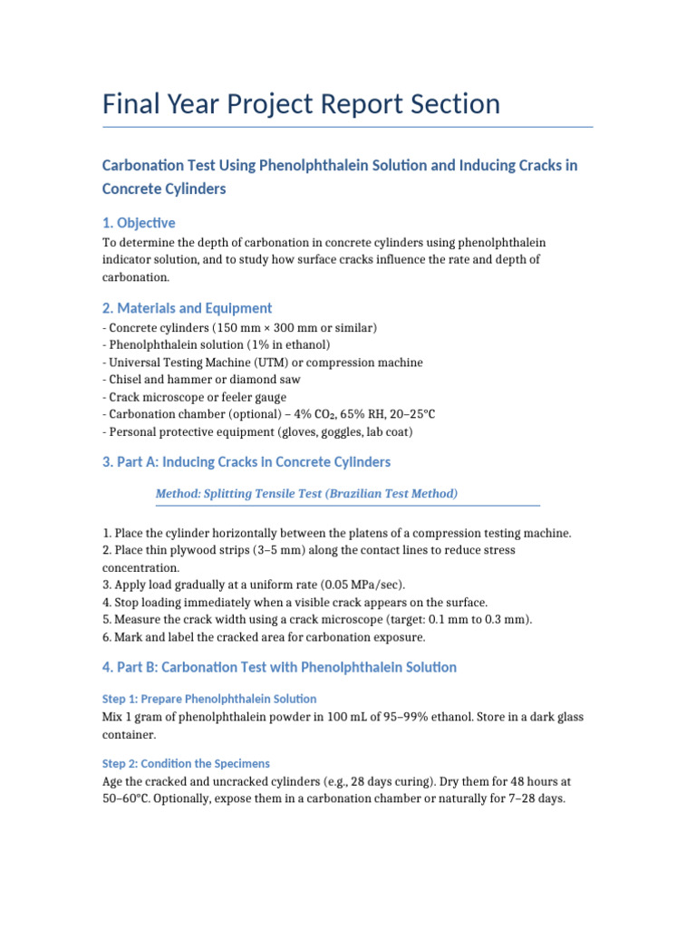 Carbonation Testing in Cracked Concrete | PDF | Concrete | Fracture