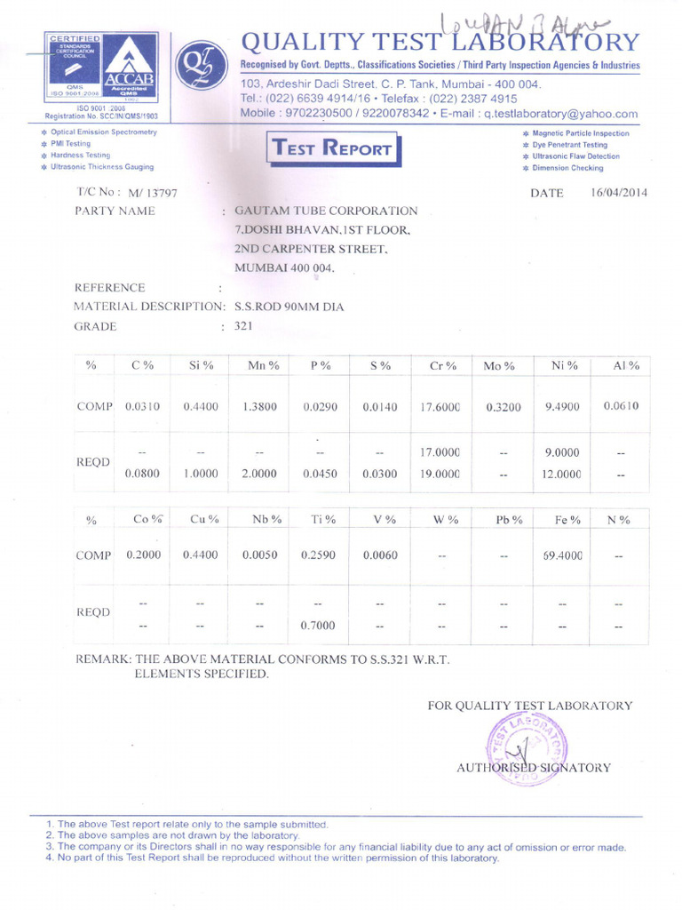 321 Grade TC | PDF