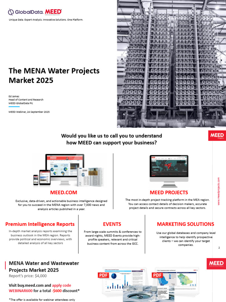 MENA Water Projects Market 2025 Report | PDF | Arabian Peninsula | Dubai