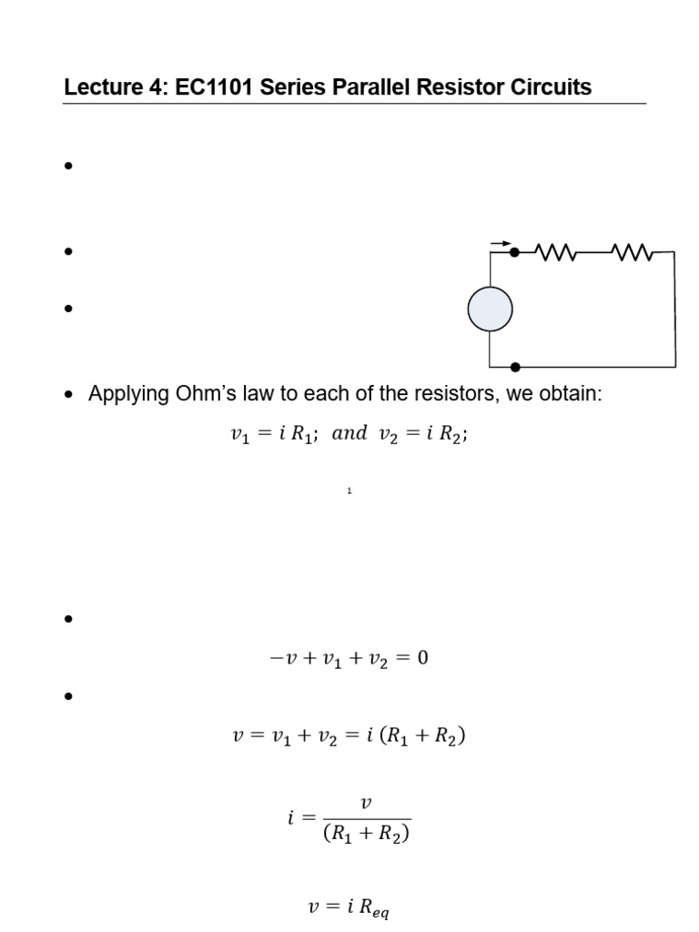 Series and Parallel Resistor Circuits | PDF | Resistor | Series And ...