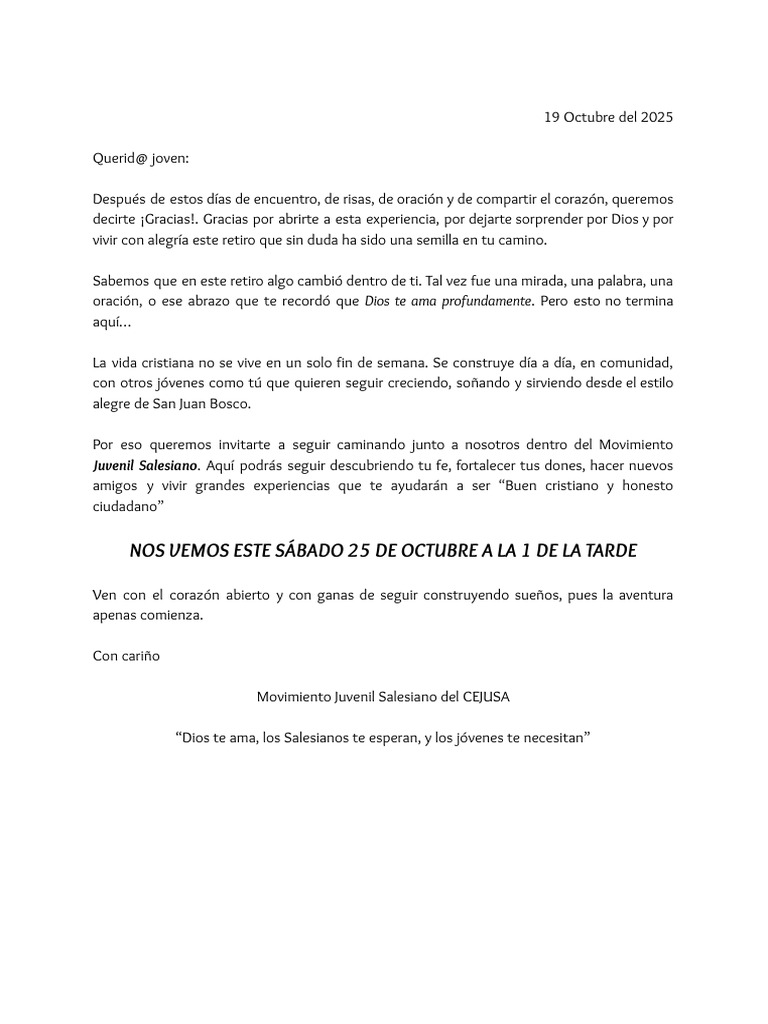 Carta Kerigtma | PDF