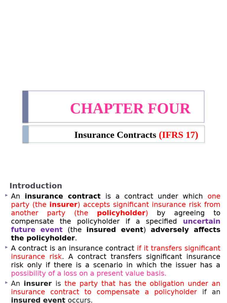Chapter 5_Insurance contracts_IFRS 17 (1) (1) | PDF | Insurance | Risk