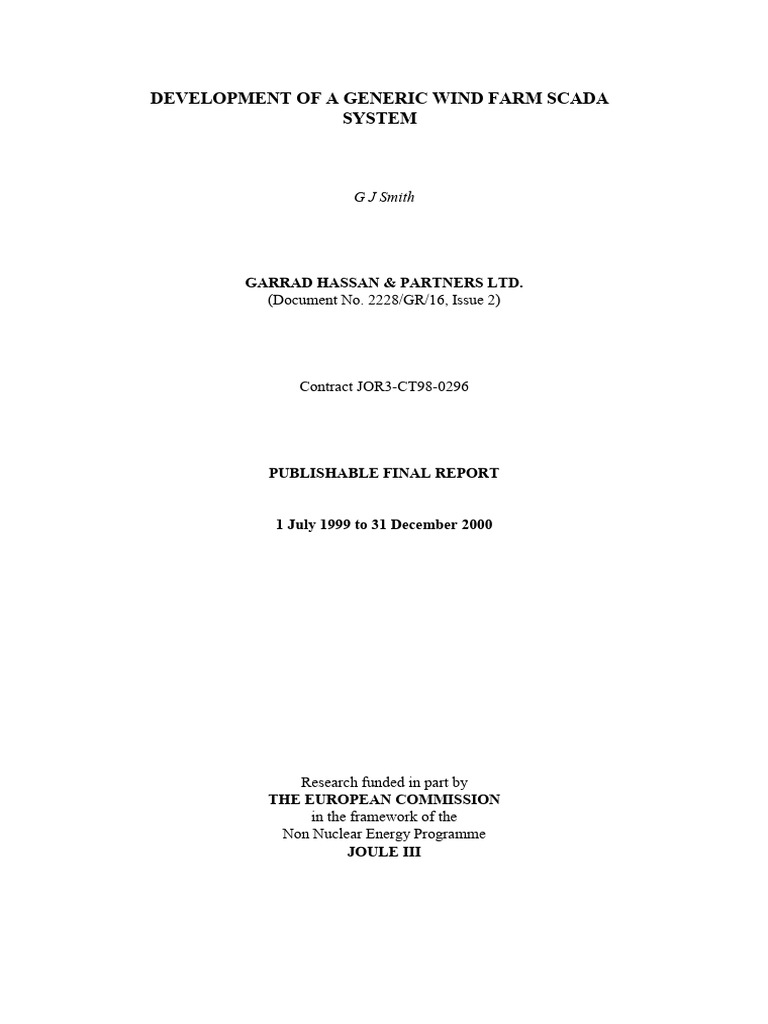 Generic Wind Farm Scada | PDF | Scada | Databases